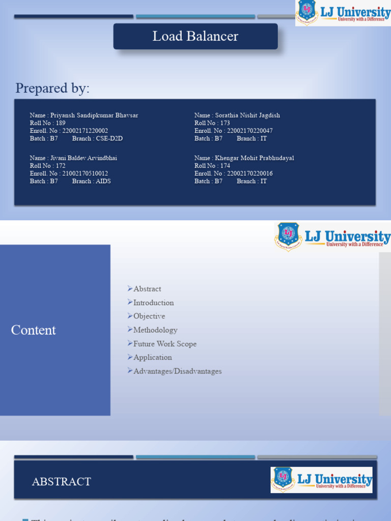 Load Balancer PPT | PDF | Load Balancing (Computing) | Automation