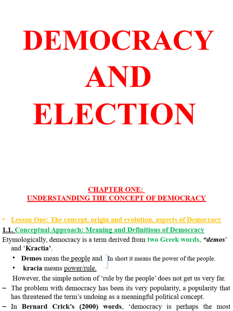 Understanding Democracy: Concepts & Origins | PDF | Democracy | Political Ideologies