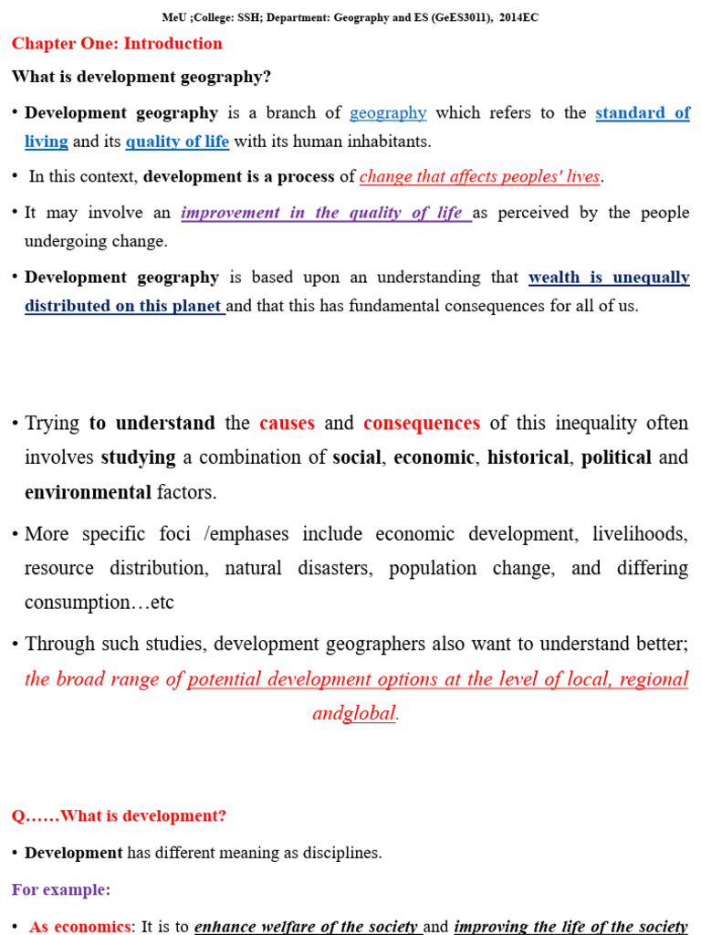 Dev't Geo-1 | PDF | Politics | Social Science