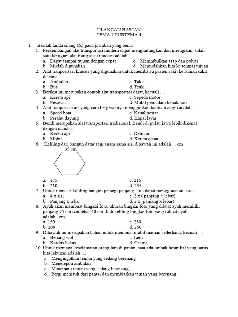 Kelas 3 Kurtilas Temas 7 ST 4 | PDF