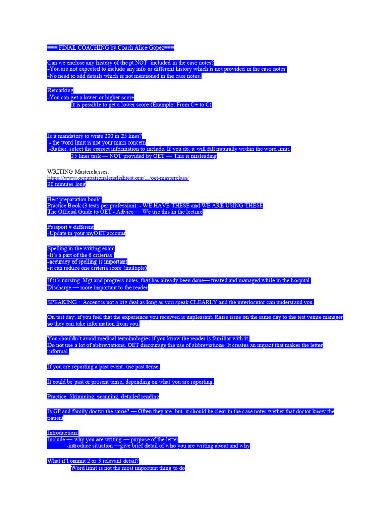 FINAL COACHING by Coach Alice Gopez | PDF | Thrombosis | Clinical Medicine