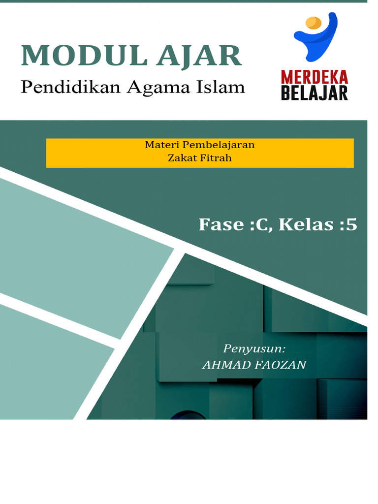 Modul Ajar KLS 5 Pai-Bp Fiqih. Ahmad Faozan | PDF | Karier & Perkembangan