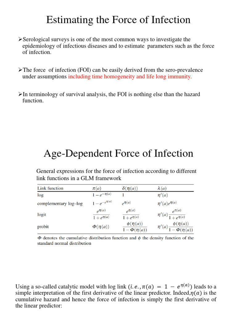 Estimating The Force of Infection | Download Free PDF | Spline (Mathematics) | Mathematical Analysis