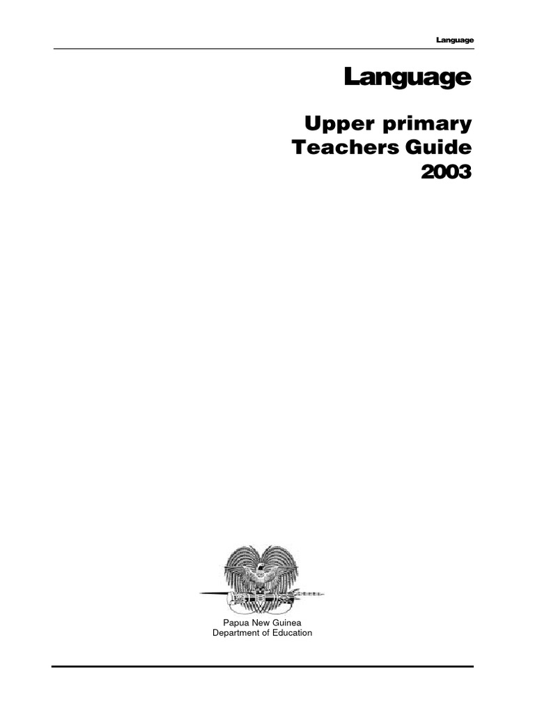 Teachers Guide Upper Primary Language | PDF | Educational Assessment ...