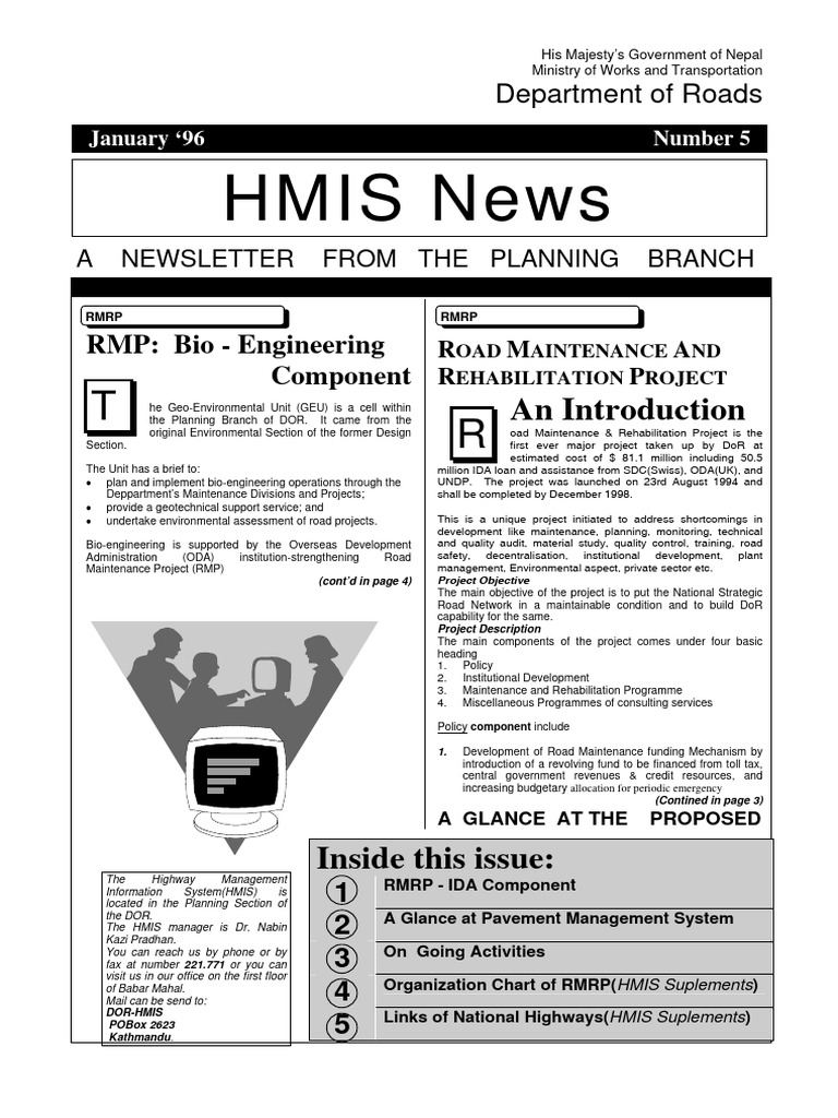 HMIS News: An Introduction | PDF | Road | Economies