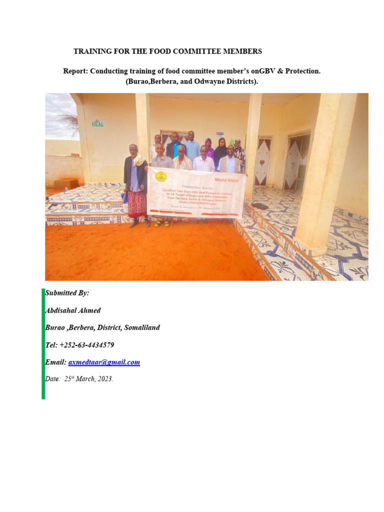 GBV Training for Food Committee Members | PDF | Domestic Violence ...