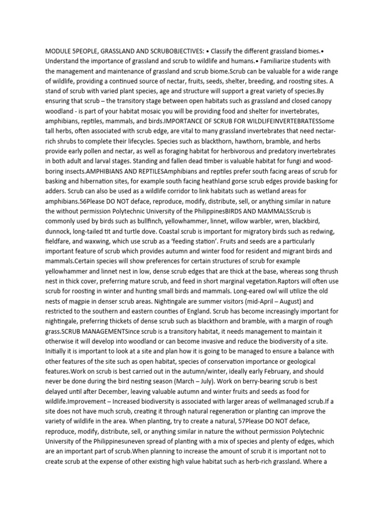 MODULE 5PEOPLE,-WPS Office | PDF | Grassland | Habitat