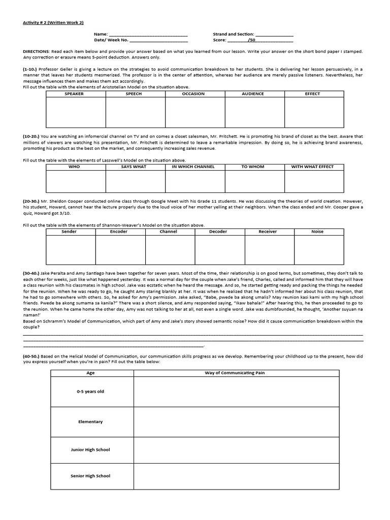 OC AnswerSheet Wk2 | PDF | Social Science