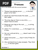 Interrogative Pronouns Worksheet | PDF | Question | Pronoun