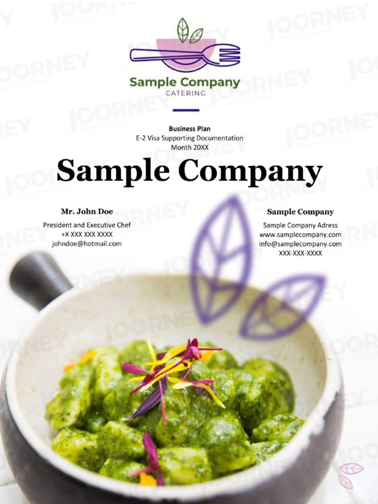 E2-Business-Plan-Sample-Catering | PDF