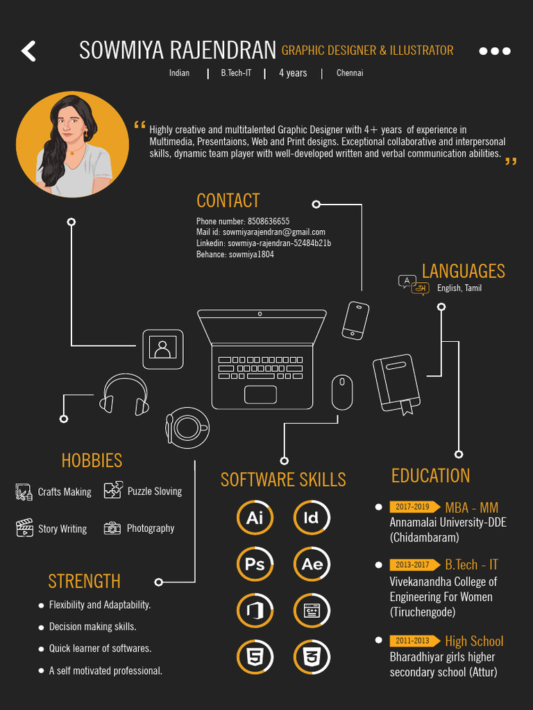 Graphic Designer Resume: Sowmiya Rajendran | PDF | Art