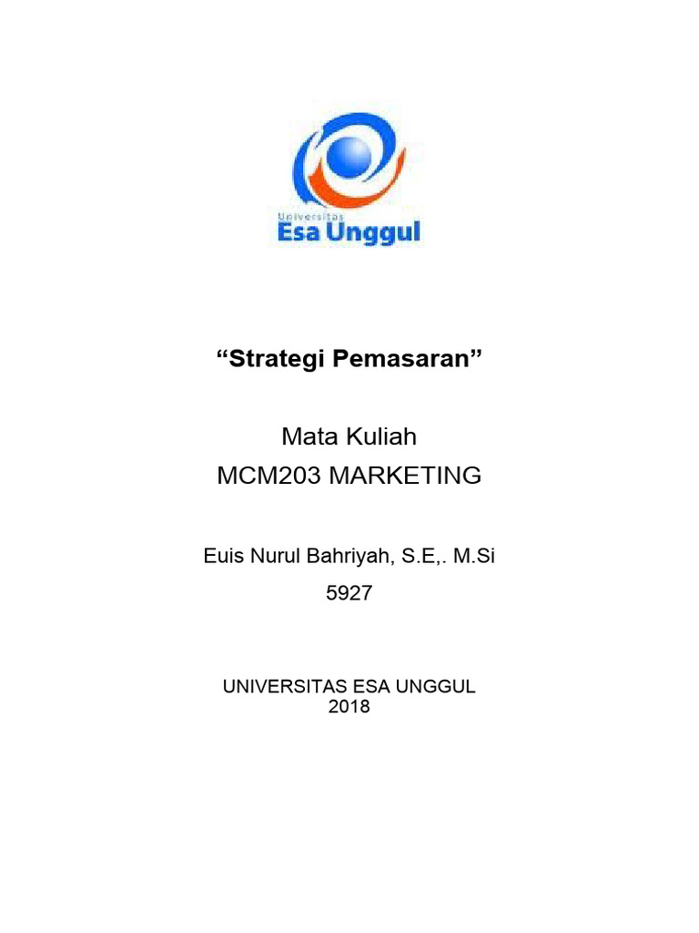 Modul 9 Strategi Pemasaran | PDF