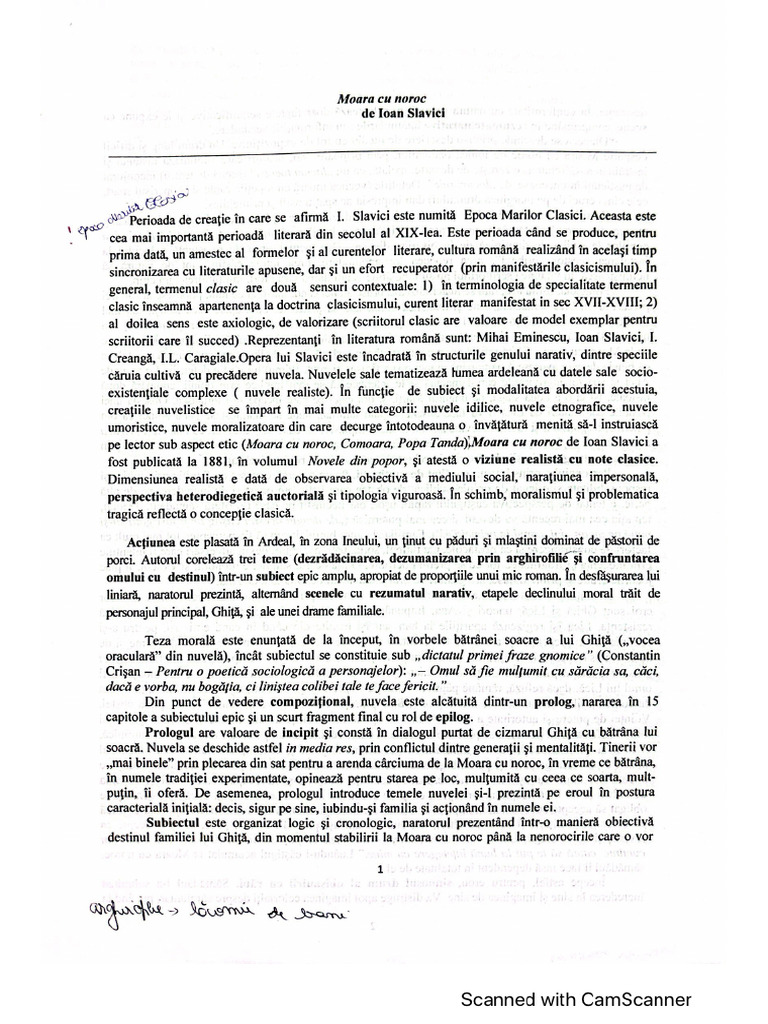 Moara Cu Noroc | PDF