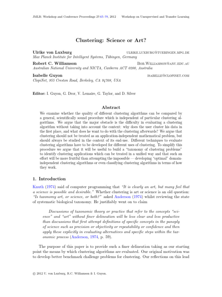 Clustering | PDF | Computers
