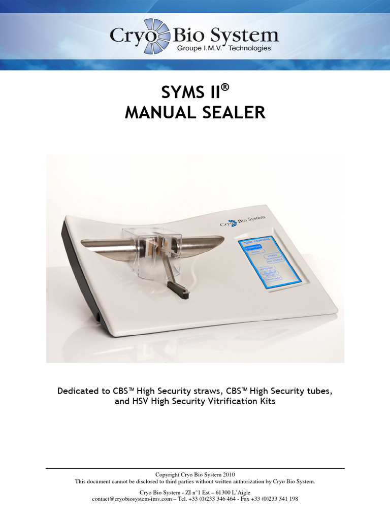 SYMS II-User Manual EN 10-2012 | PDF | Menu (Computing) | Power Supply