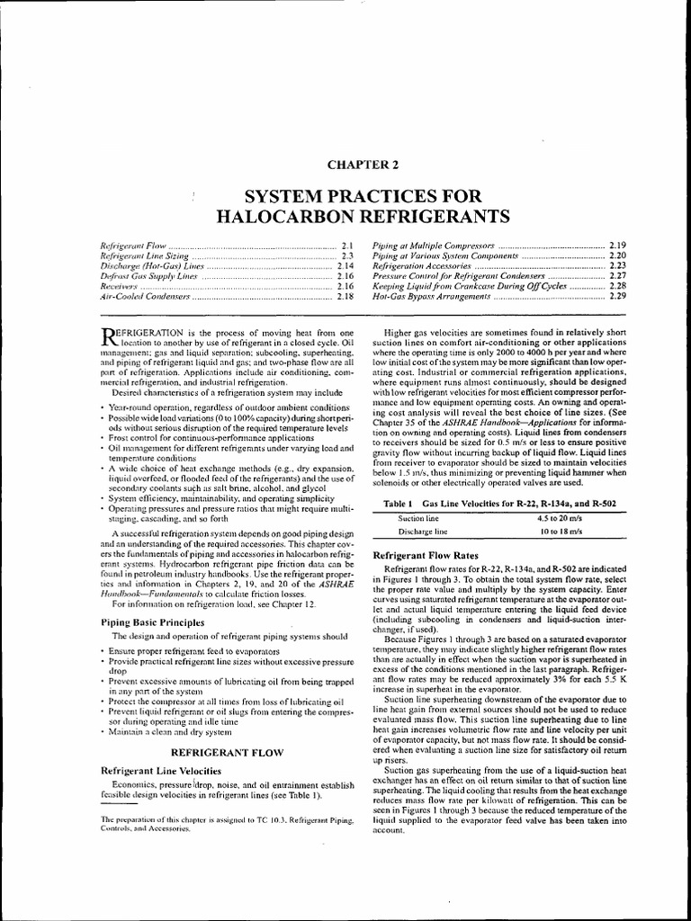 Chapter 2 System Practices For Halocarbon | PDF | Liquids | Building ...