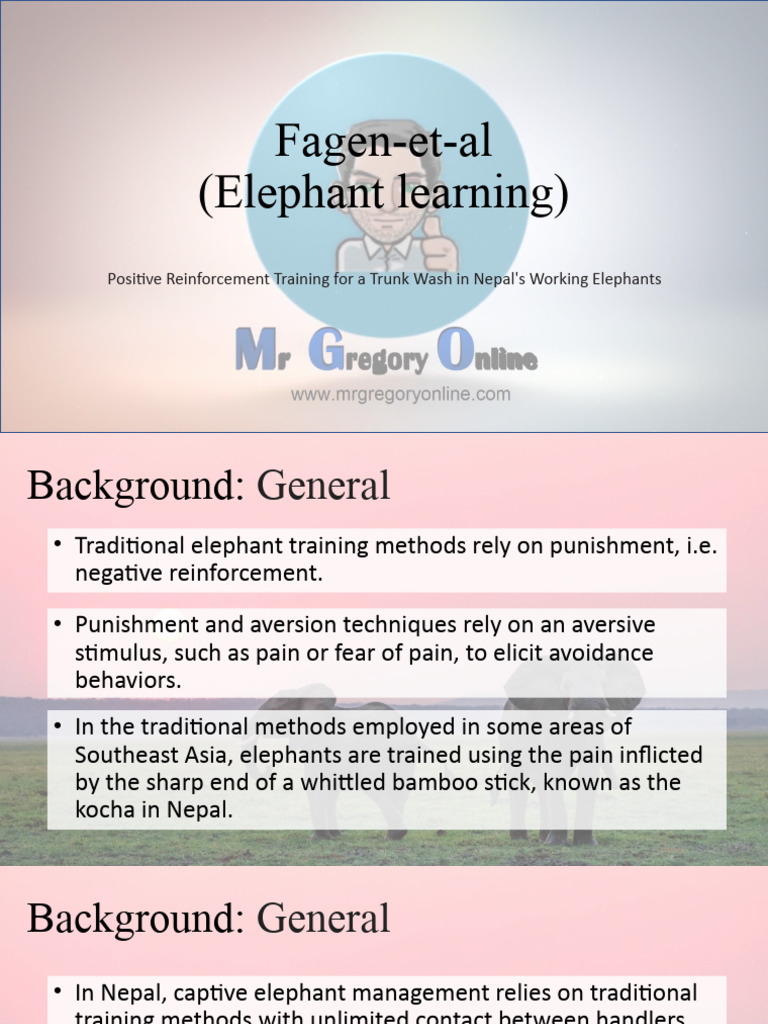 Fagen Et Al | Download Free PDF | Reinforcement | Elephant