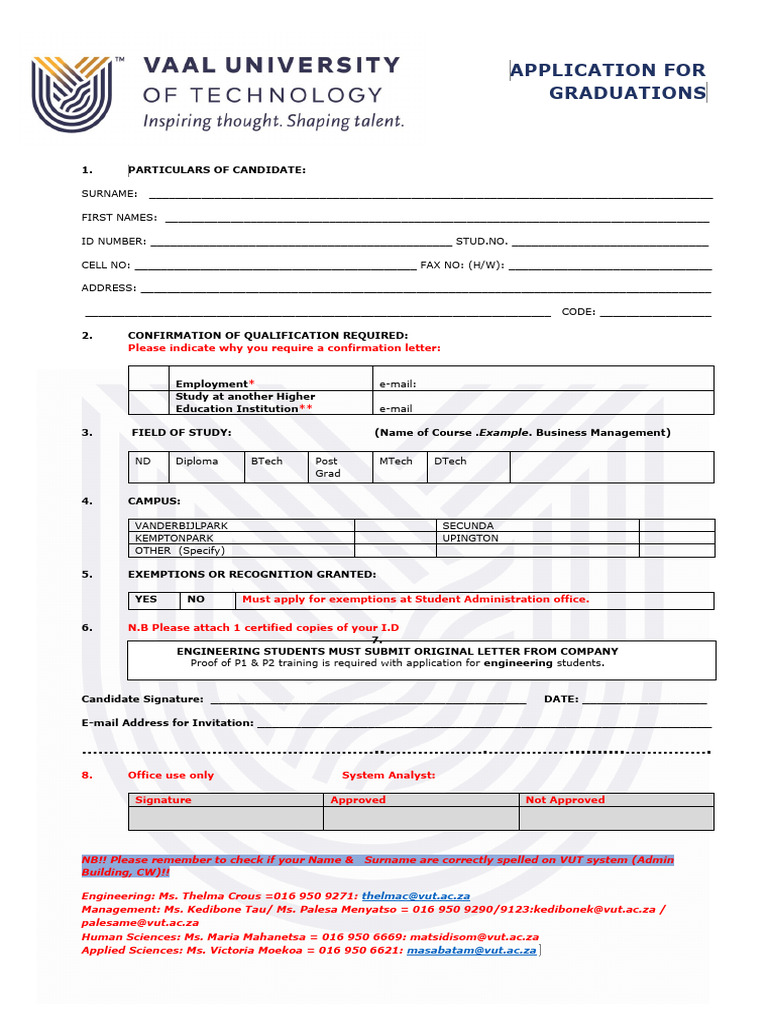Graduation Application Form Guide | PDF | Qualifications
