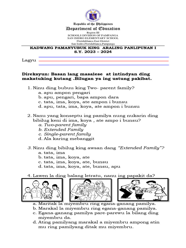 IMA'S PAMANGAN: Pamilya at Katungkulan | PDF