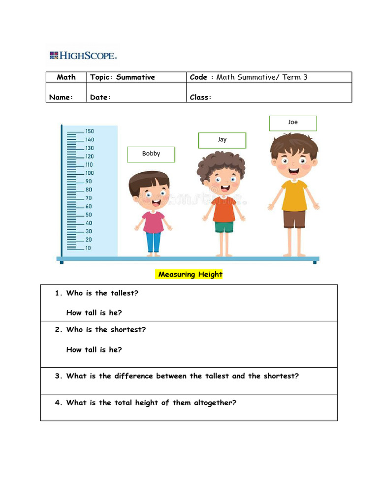 Math Summative Practice | PDF | Metrology | Quantity