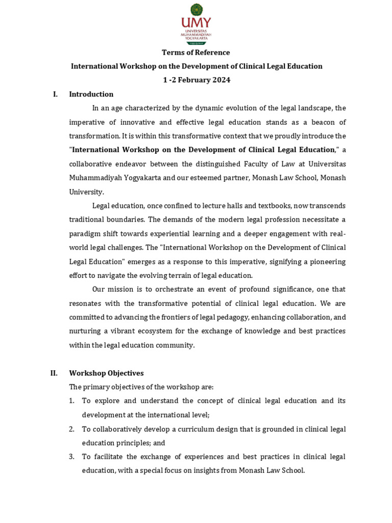 PARTICIPANTS - Terms of Reference International Workshop February | PDF ...