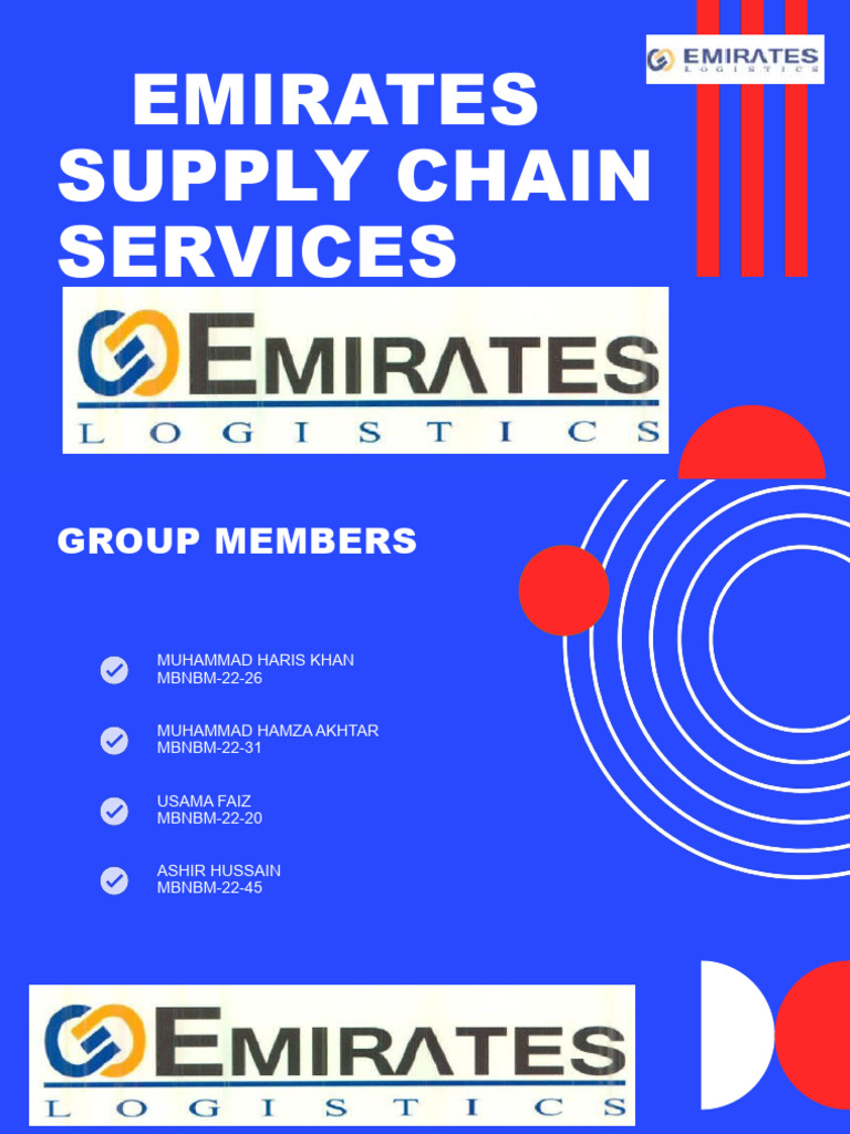 Emirates Supply Chain Services Overview | PDF | Logistics | Warehouse