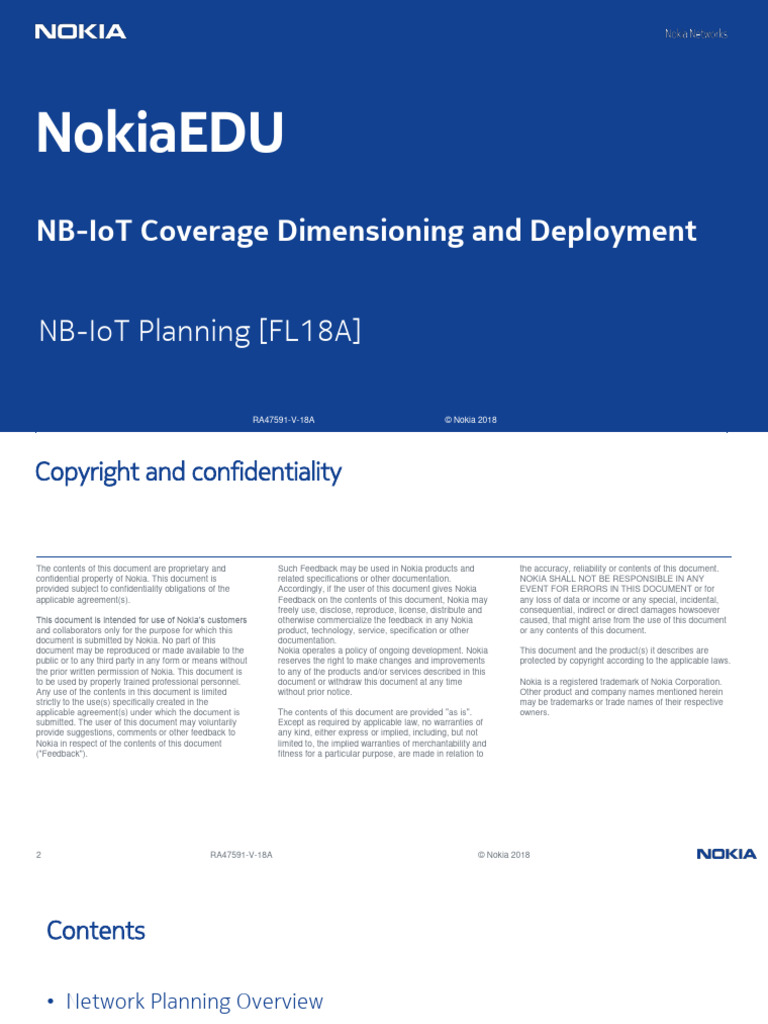 RA47591-V-18A - LE01 - NB-IoT Coverage Dimensioning | PDF | Lte (Telecommunication) | Decibel