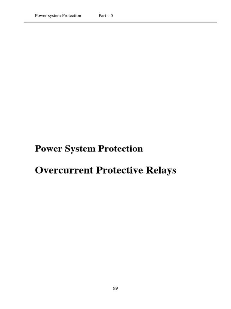 Power System Protection - Overcurrent Protection | PDF | Relay | Electrical Components