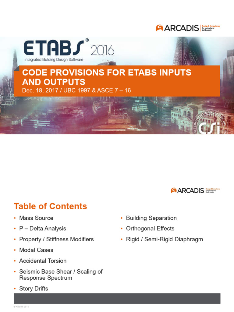 ETABS Input for UBC 1997 Compliance | PDF | Buckling | Eigenvalues And Eigenvectors