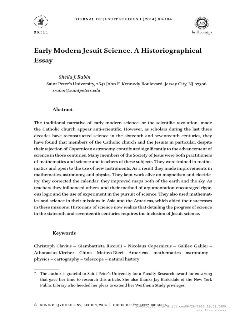Early Modern Jesuit Science | PDF | Galileo Galilei | Heliocentrism