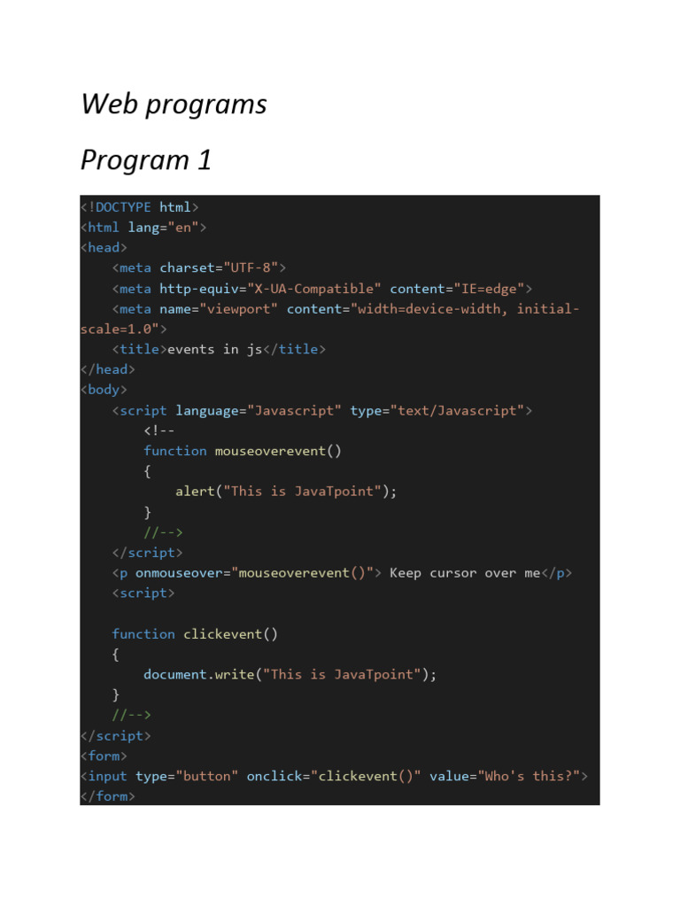 Web Programscode&Output | PDF | Http Cookie | Databases