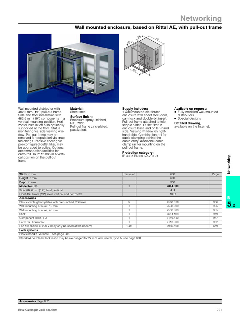 Rittal Wall-Mounted Enclosure Details | PDF | Manufactured Goods ...