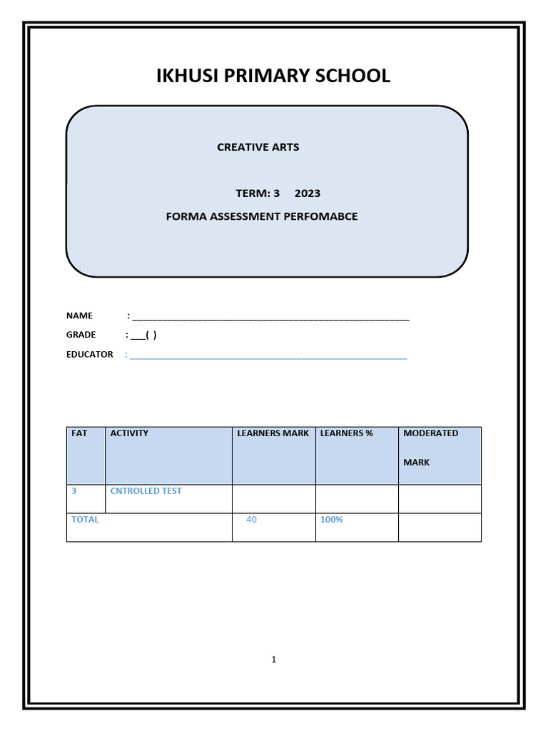 2021 Grade 6 Creative Arts Term 3 | PDF | Rhythm | Dances