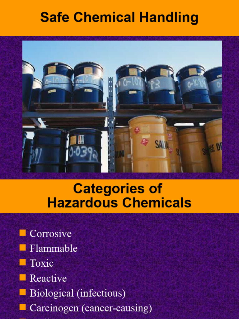 Chemical Storage Safety Guidelines | PDF | Dangerous Goods | Working ...