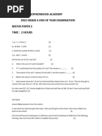 Grade 5 Maths Paper 1 | PDF | Mathematics