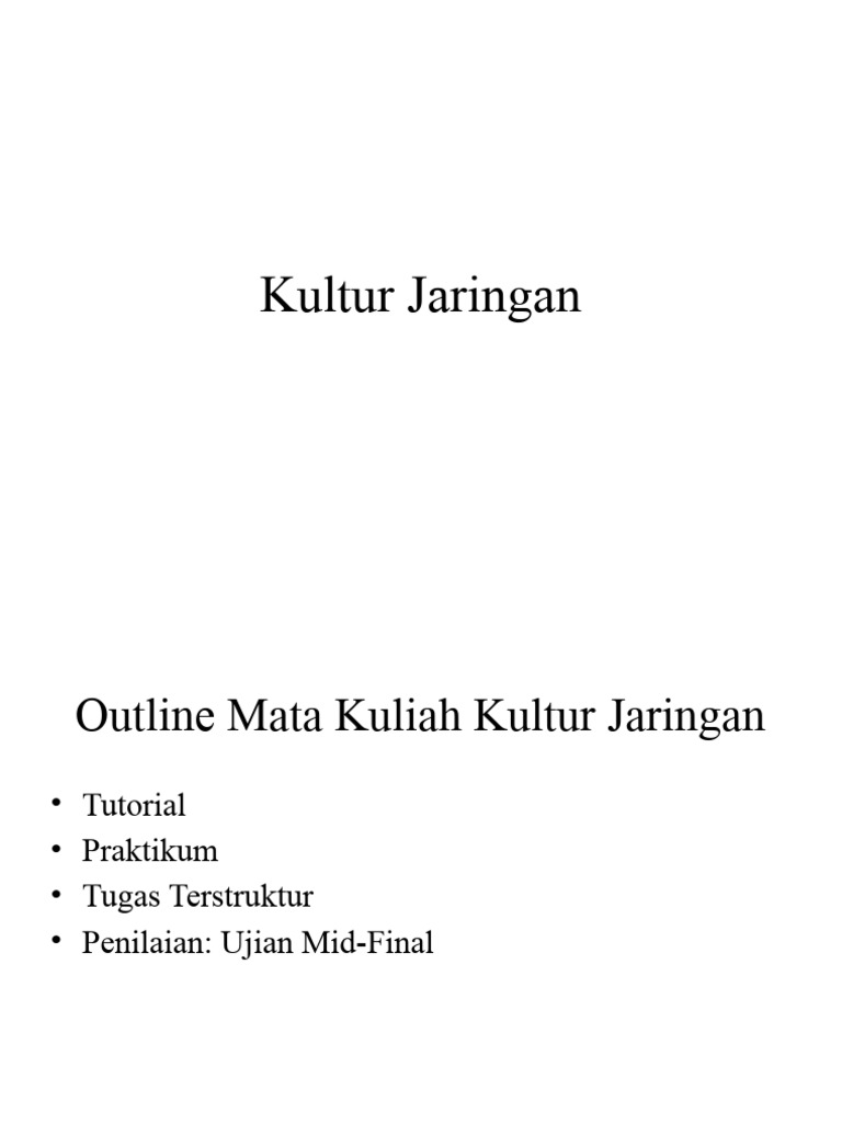 Kultur Jaringan Tumbuhan | PDF