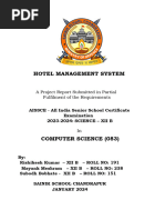 Ip Project Hotel Management Class12 | PDF | Databases | Python (Programming Language)