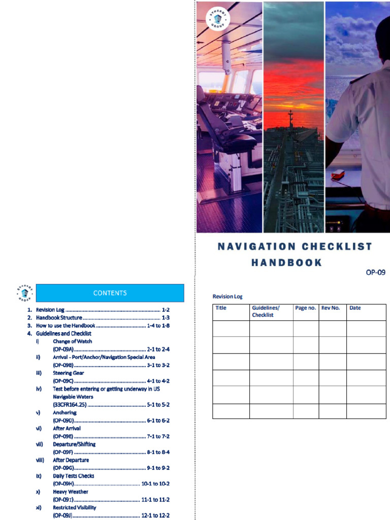 OP-09 Navigation Checklist Handbook | PDF