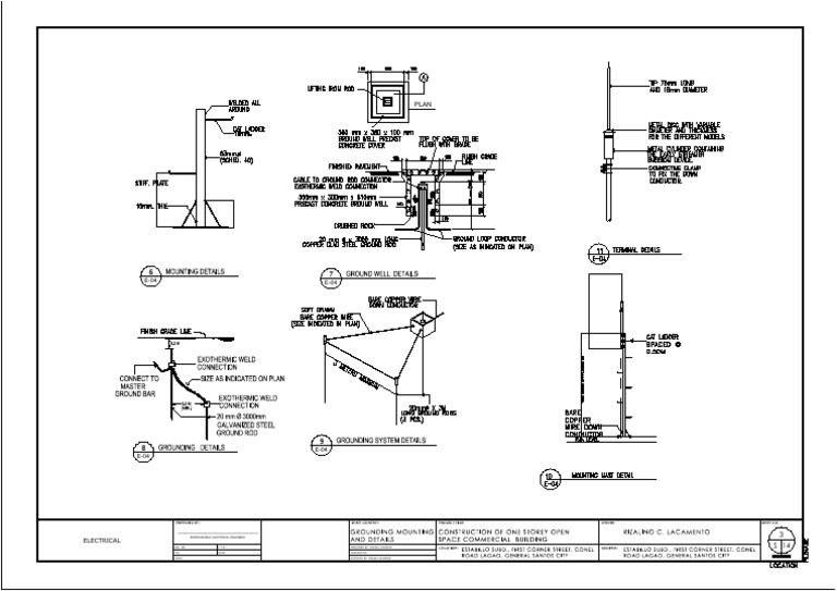 EE-3 GROUNDING DETAILS | PDF | Building Materials | Industrial Processes