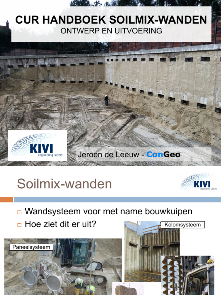 CUR HANDBOEK SOILMIX-WANDEN ONTWERP EN UITVOERING. Jeroen de Leeuw ...