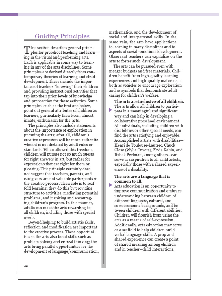 VPA Dance Guiding Principles PCF - Vol. 2 Pgs. 42-45 | PDF | Preschool ...