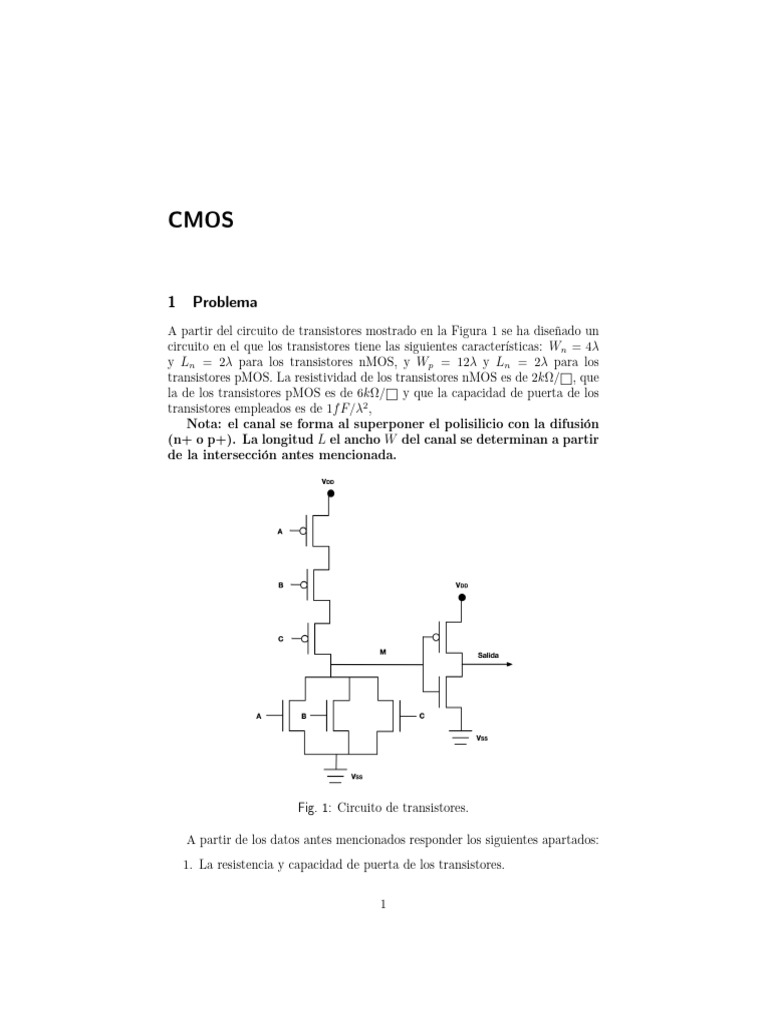 CMOS-2 Ej | PDF | Mosfet | Transistor