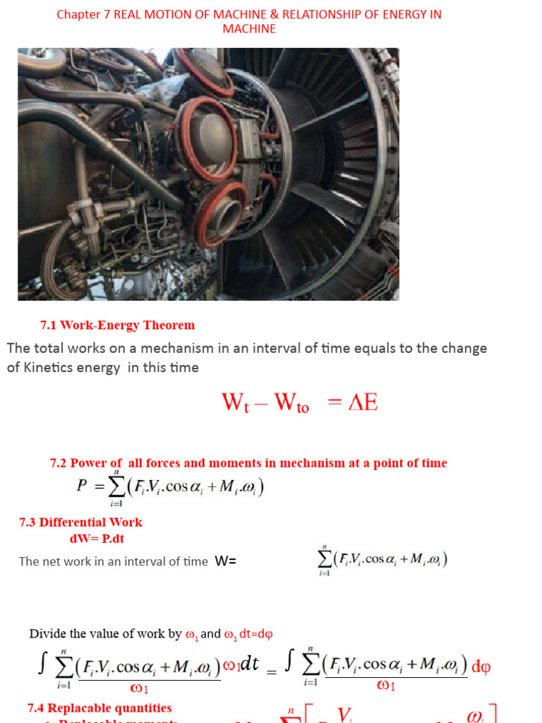 Chapter 7 Relationship of Energy in Machine | PDF