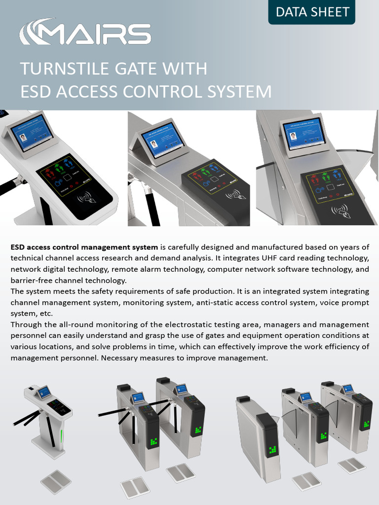 ESD Turnstile Gate System Overview | PDF