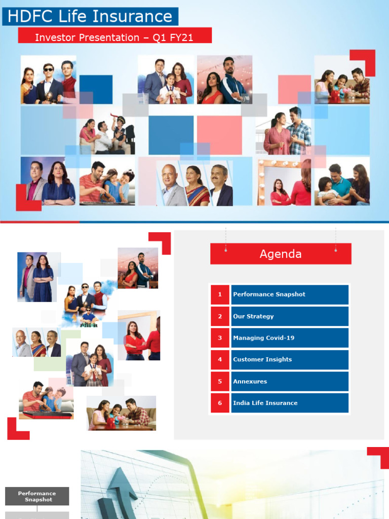 HDFC Life Presentation - Q1 FY21 Final | PDF | Insurance | Life Insurance