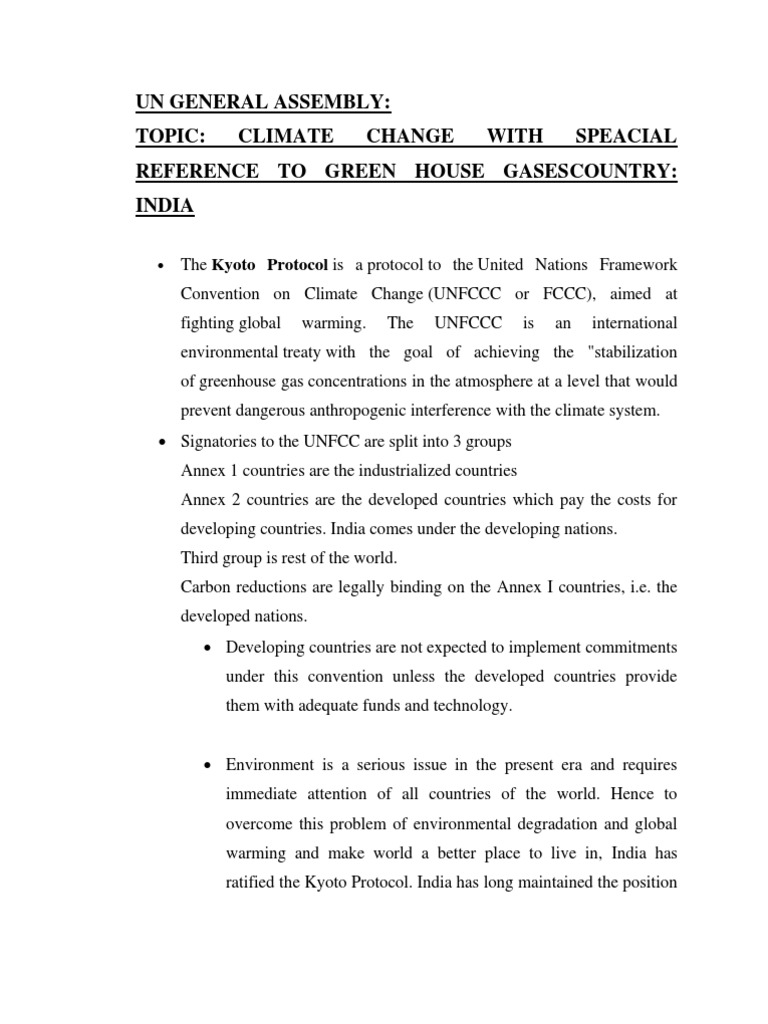Kyoto Protocol | PDF | Kyoto Protocol | United Nations Framework ...