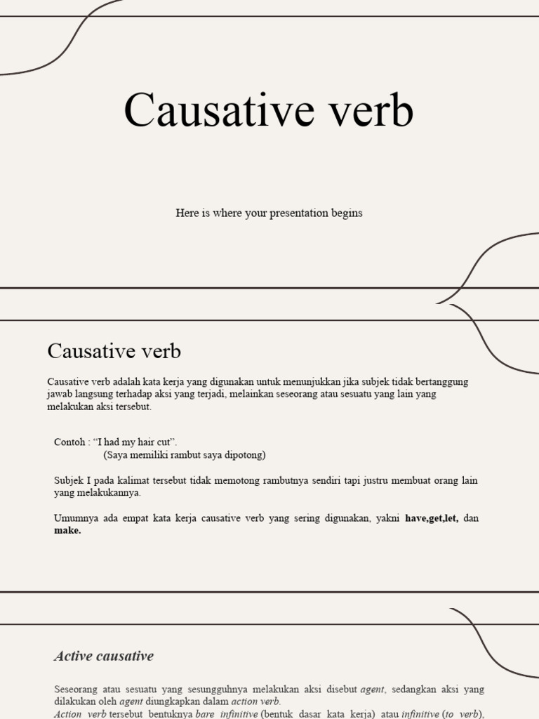Causative Verb Presentasi | PDF