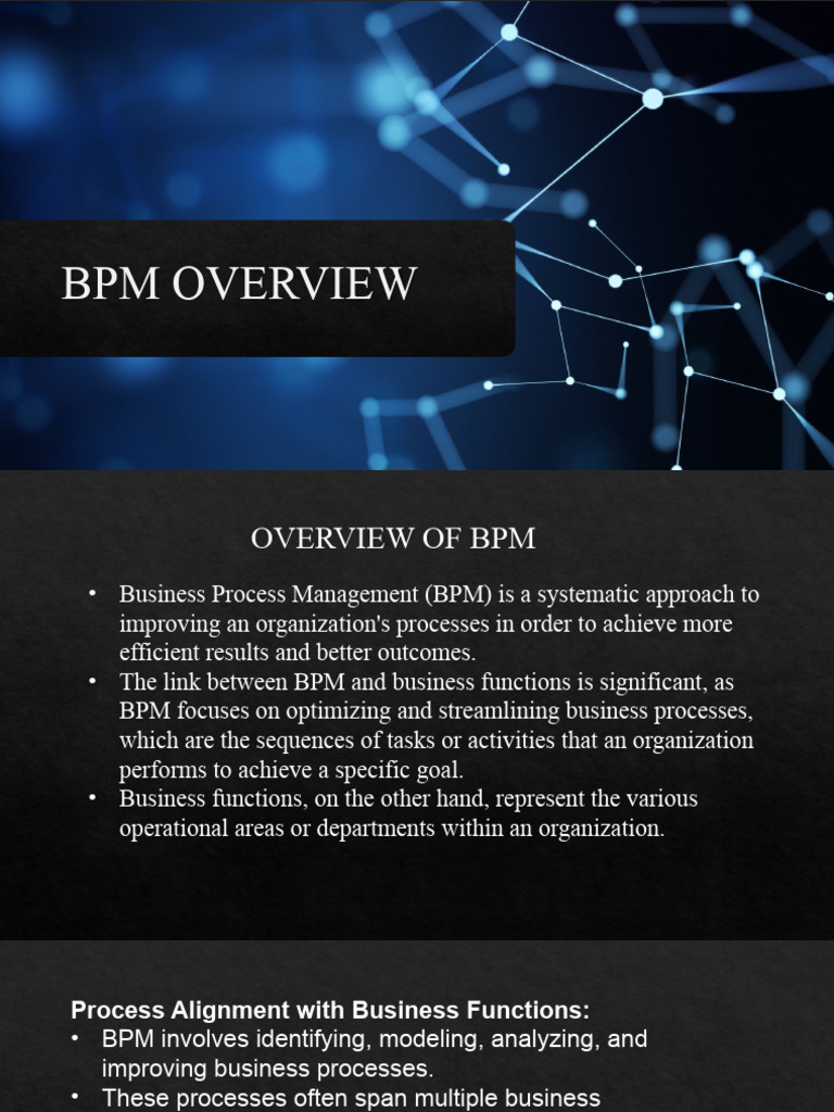 Bpm Overview | PDF | Business Process | Business Process Management
