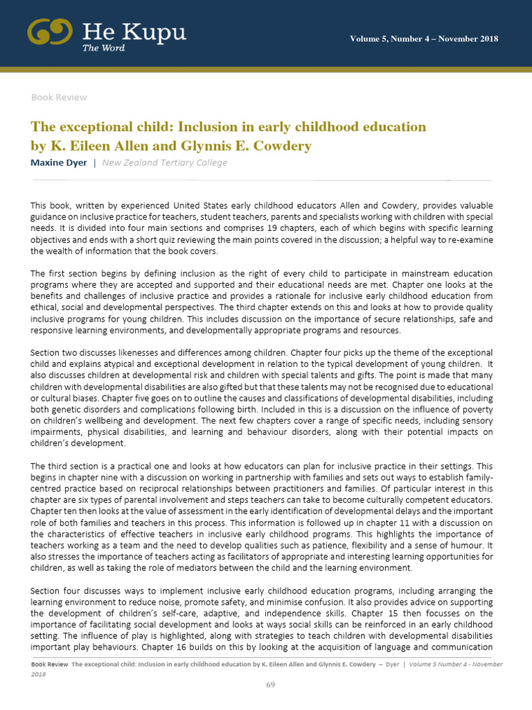 11 Dyer | PDF | Early Childhood Education | Child Development