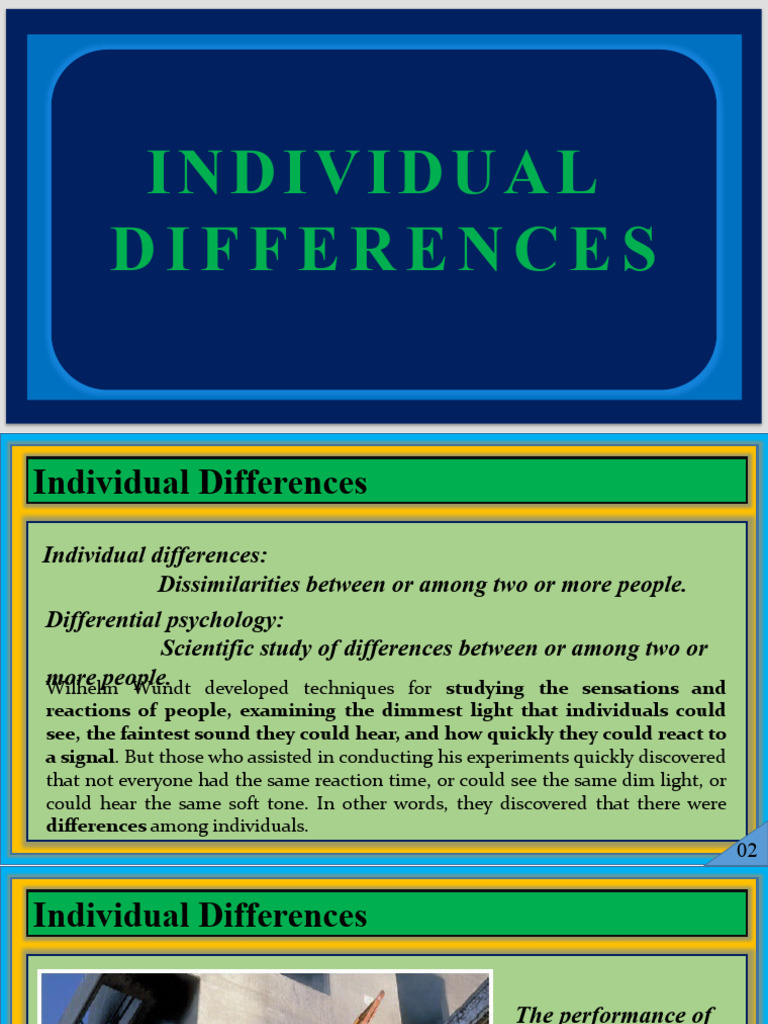 03. Individual Differences | PDF | Intelligence Quotient | Intelligence